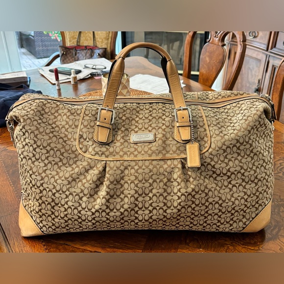 Coach Bags Coach Leathercanvas Duffel Oversized Bag Xxl Poshmark